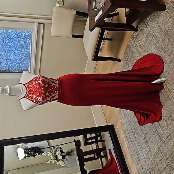 Mori Lee | Dresses | Size 4 Red Prom Dress By Mori Lee With Embroidery ...